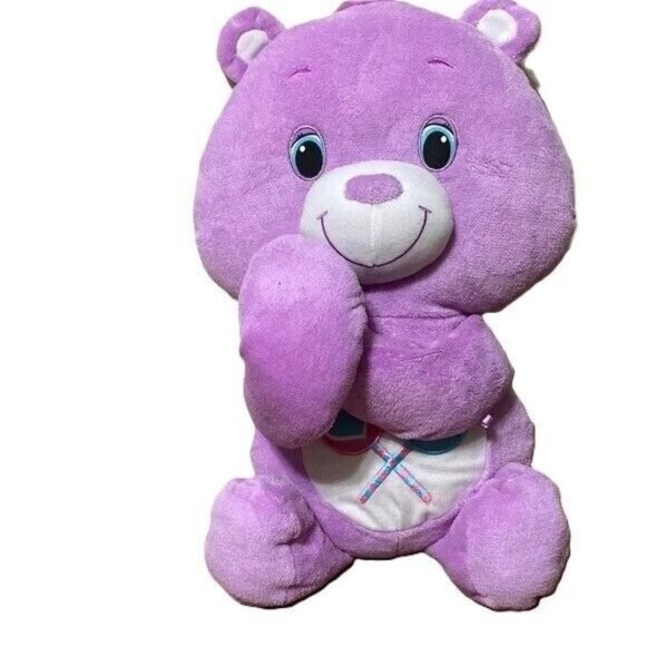 Hasbro | Toys | Care Bears Hasbro Lrg Bear Plush Toy 8 Purple With ...